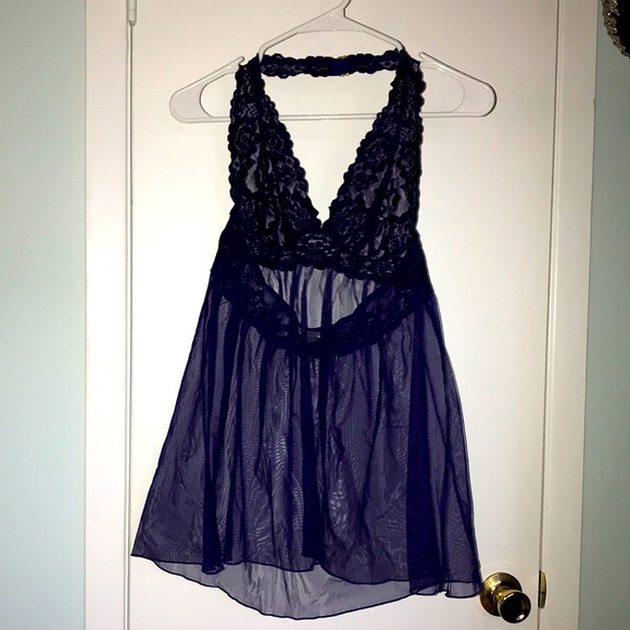 Victoria's Secret | Intimates & Sleepwear | Lace Sheer Halter Top ...